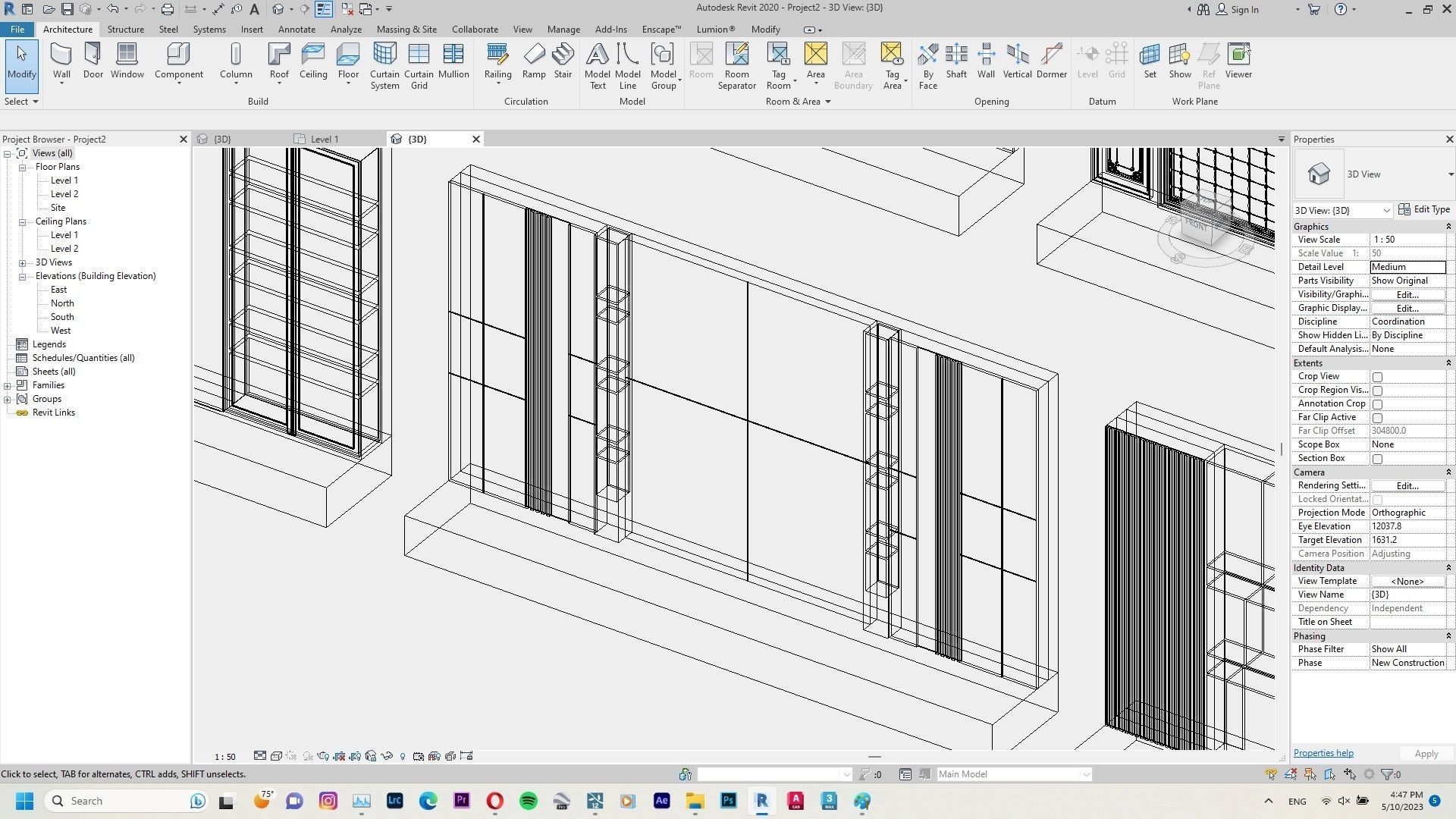 Decorative Wall Panels Backdrop Revit Family 3D model | CGTrader