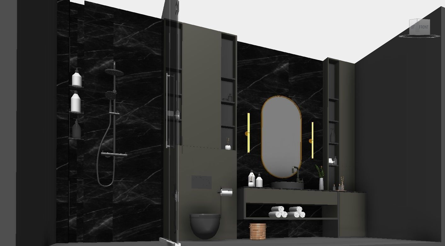 Bathroom design revit family 3D model | CGTrader