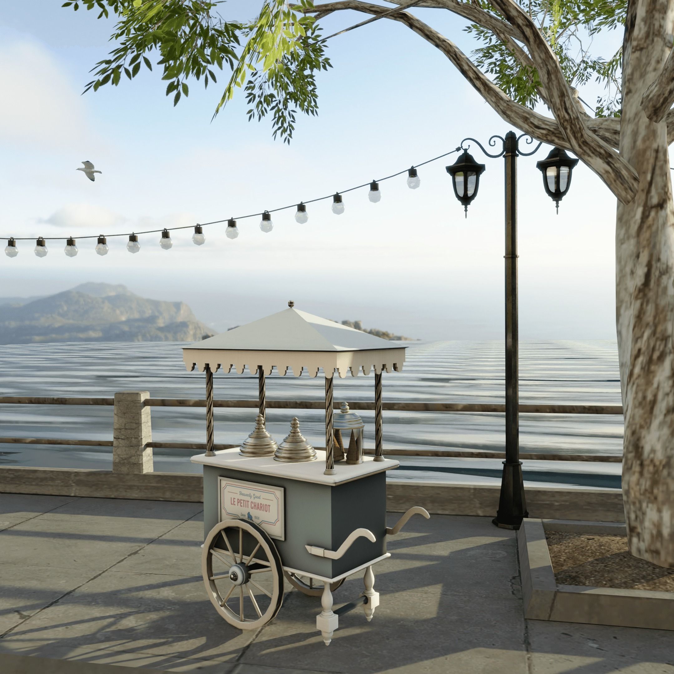 Waterfront Blender Scene - DAY 3D model | CGTrader