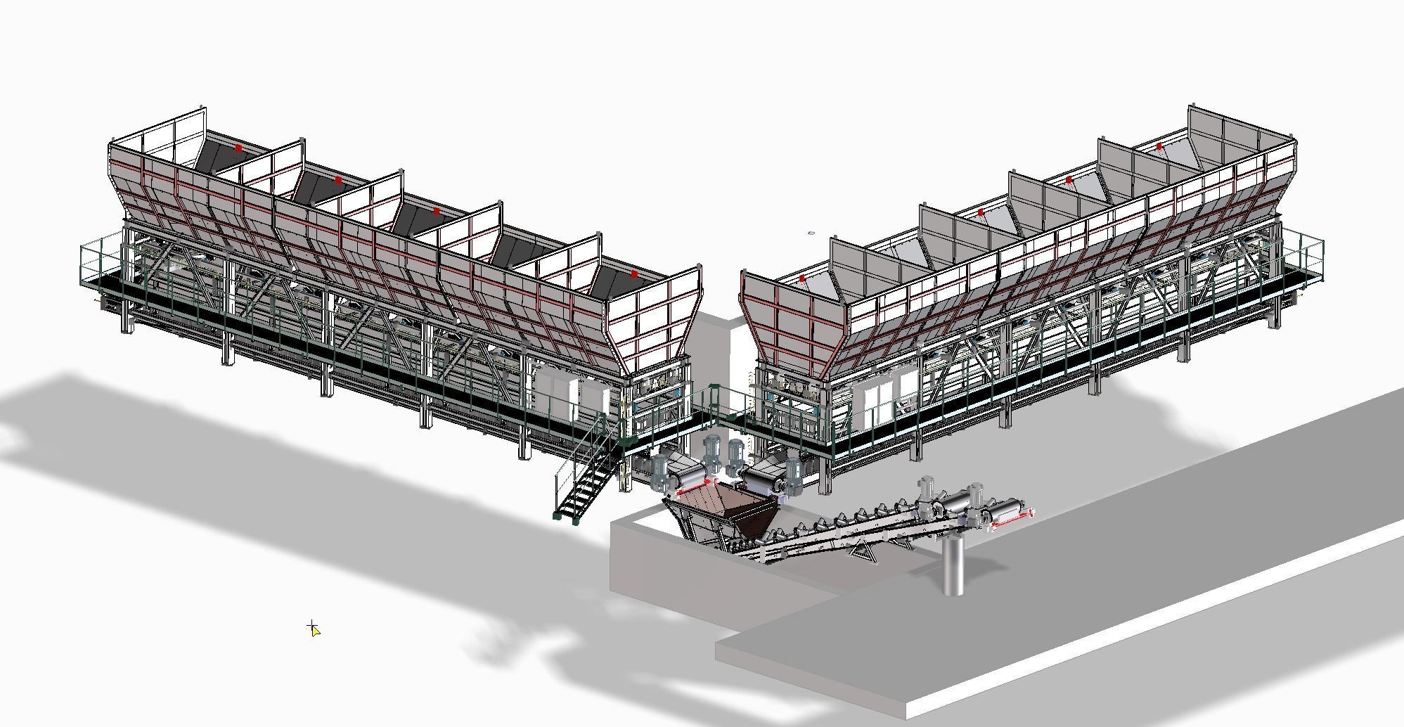 Concrete batching plant hopper feeders 200Ton-Hour 3D model | CGTrader