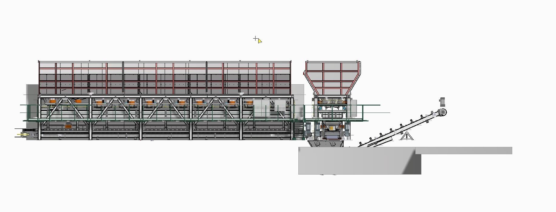 Concrete batching plant hopper feeders 200Ton-Hour 3D model | CGTrader