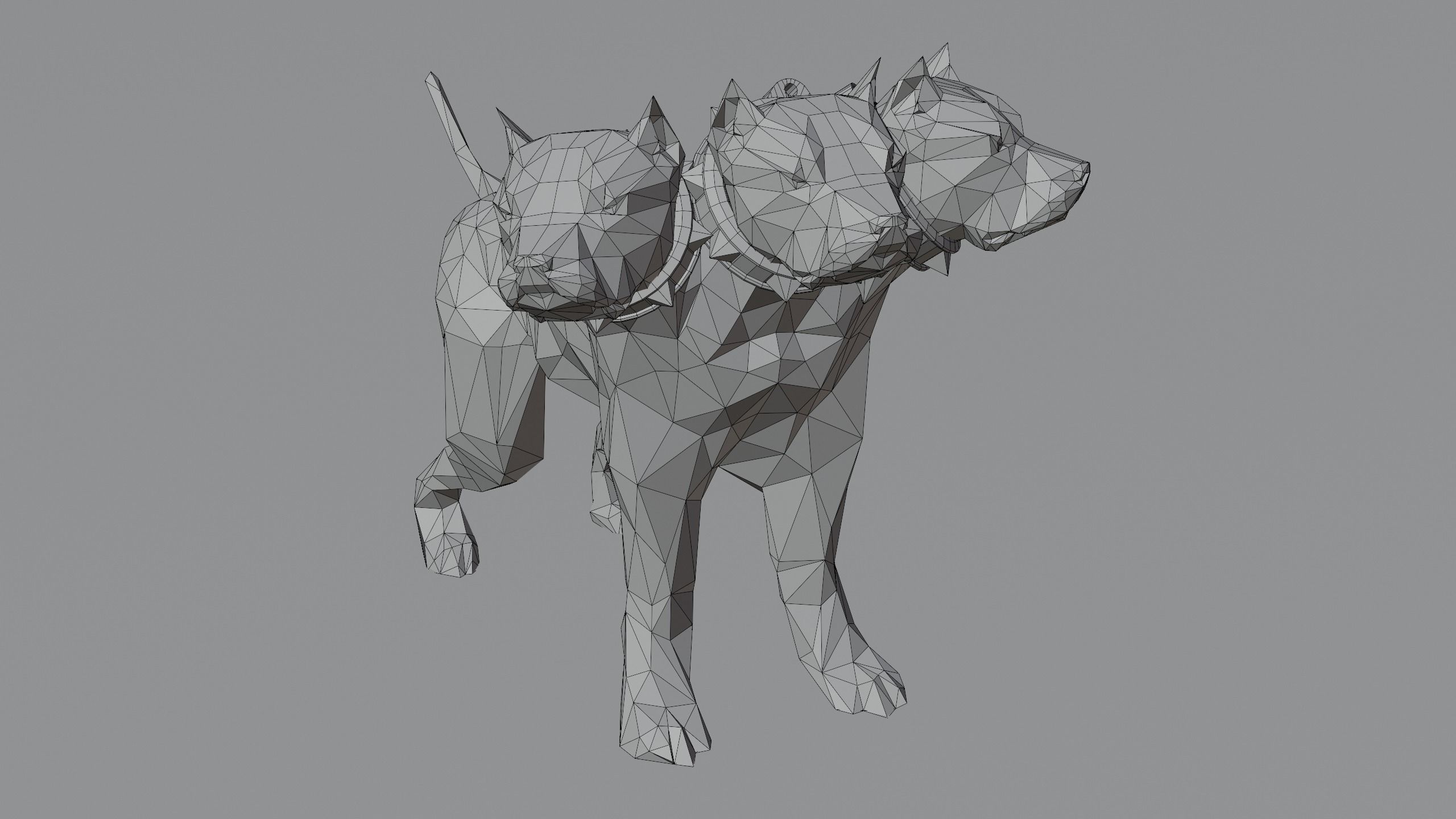 3D model Cerberus Hellhound dog Hound of Hades Beast Monster Rigged VR ...