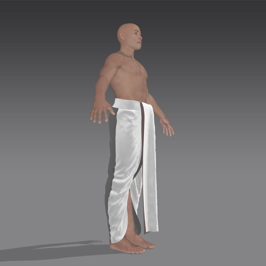 Dhoti model 3D model | CGTrader