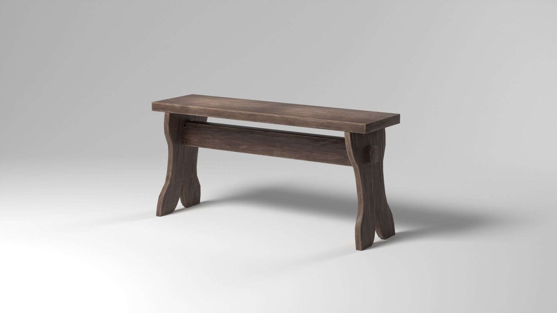 Medieval bench - Low Poly HQ Game-ready model free VR / AR / low-poly ...