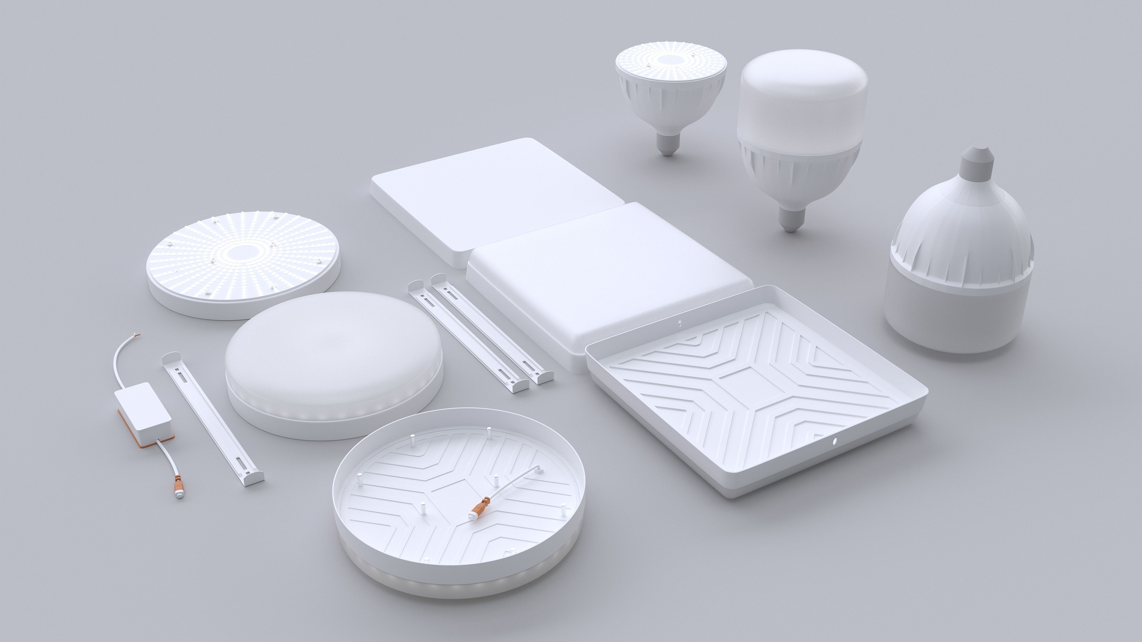 Lezard Ied Lamps 3D model | CGTrader