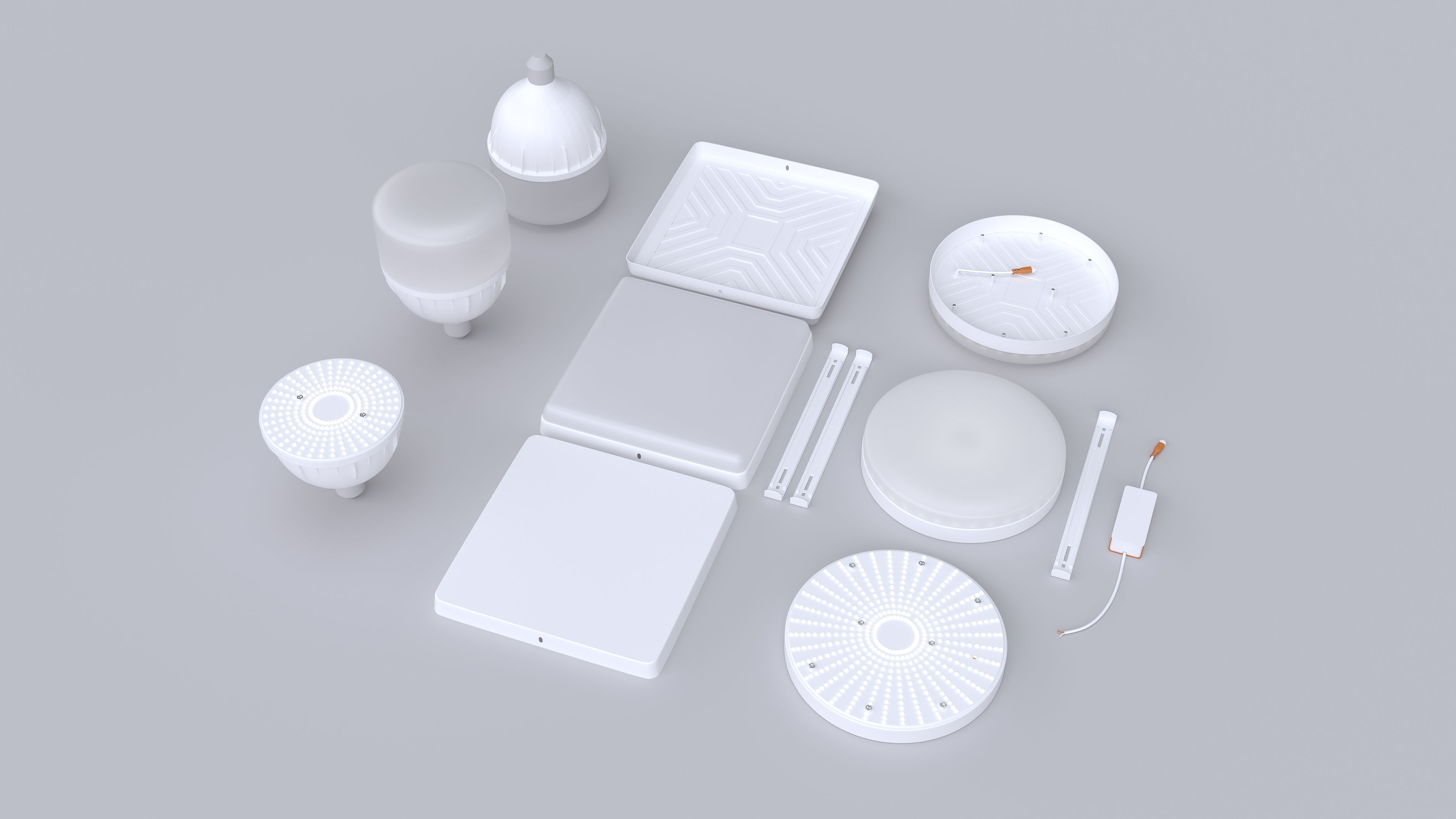 Lezard Ied Lamps 3D model | CGTrader