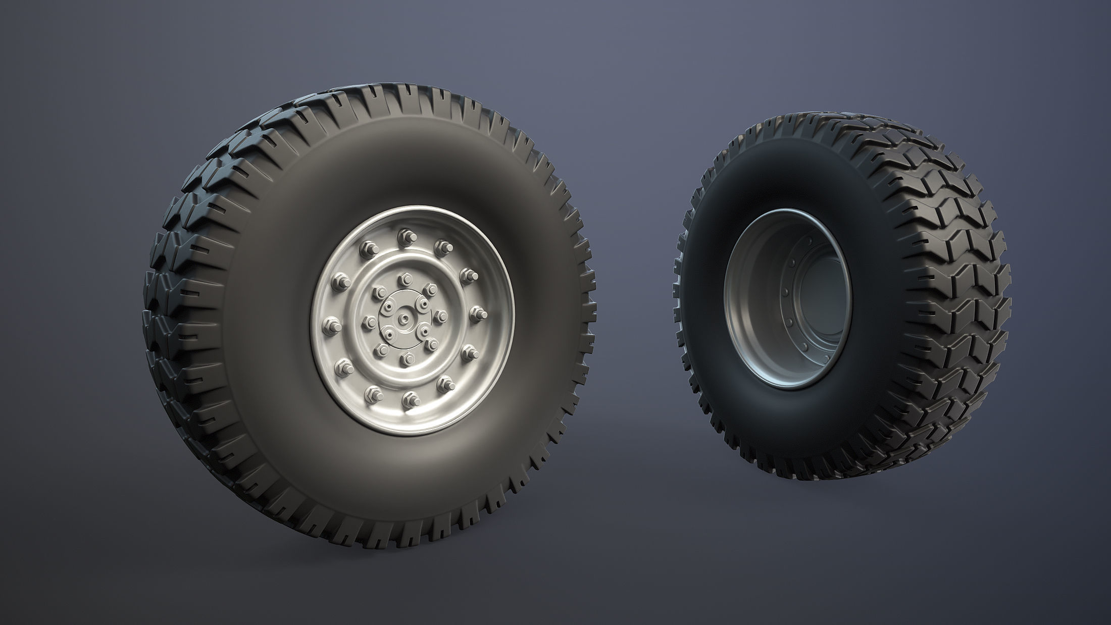 HMMWV M998 Wheel High-Poly 3D model | CGTrader