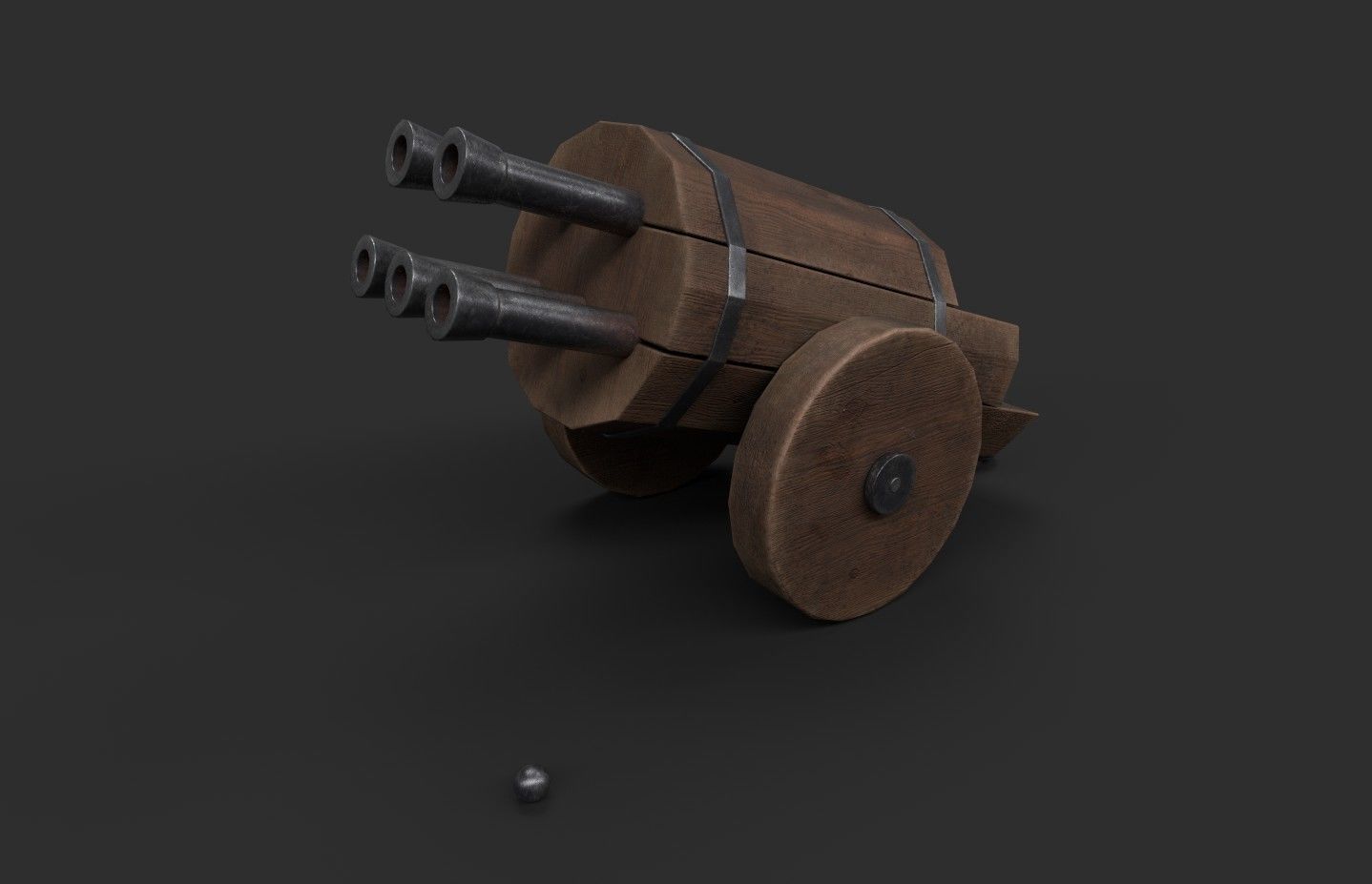 3D model Medieval 15th century organ gun VR / AR / low-poly | CGTrader