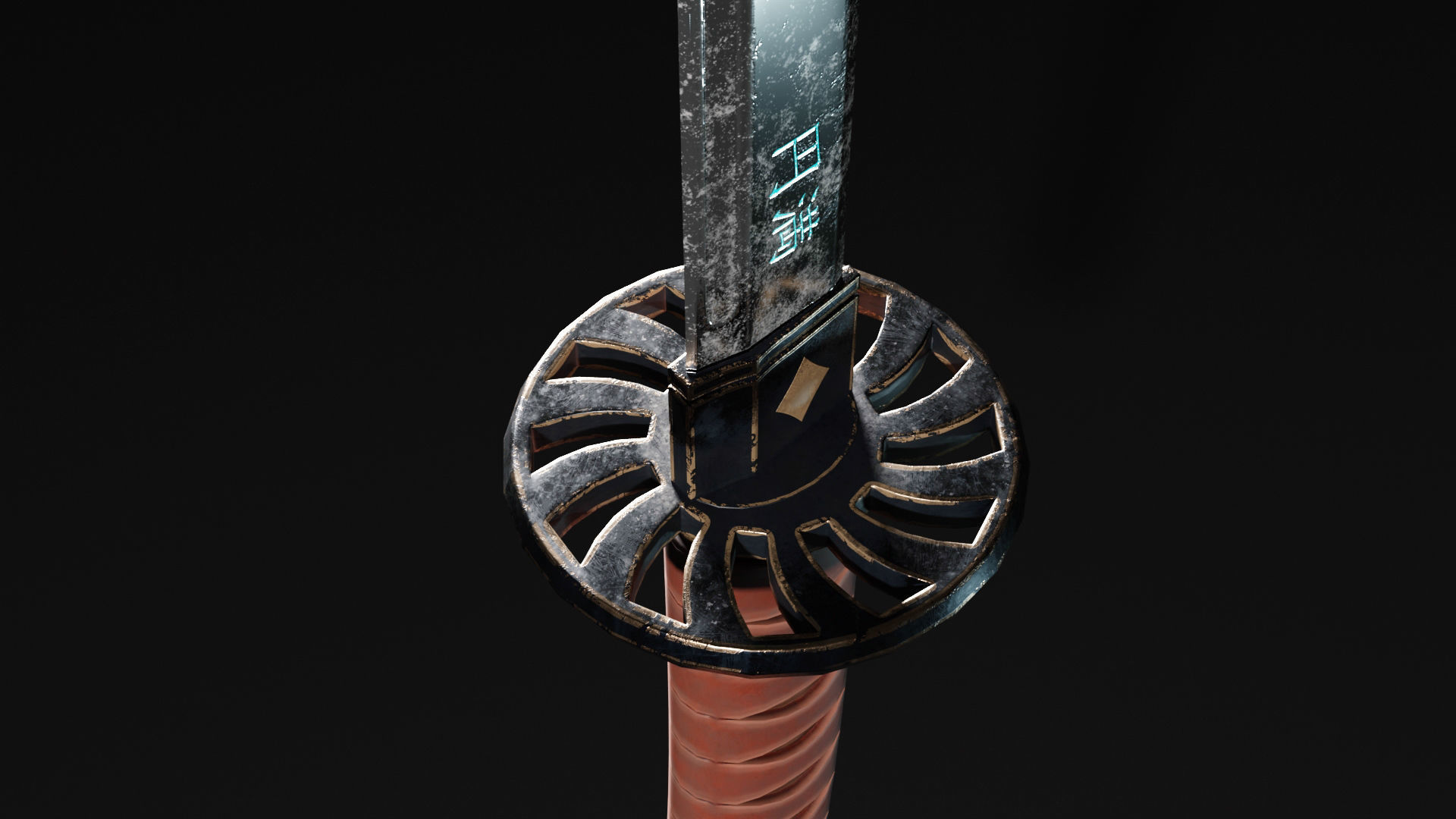 3D model Low-Poly Katana 3d model by Nikdox VR / AR / low-poly | CGTrader
