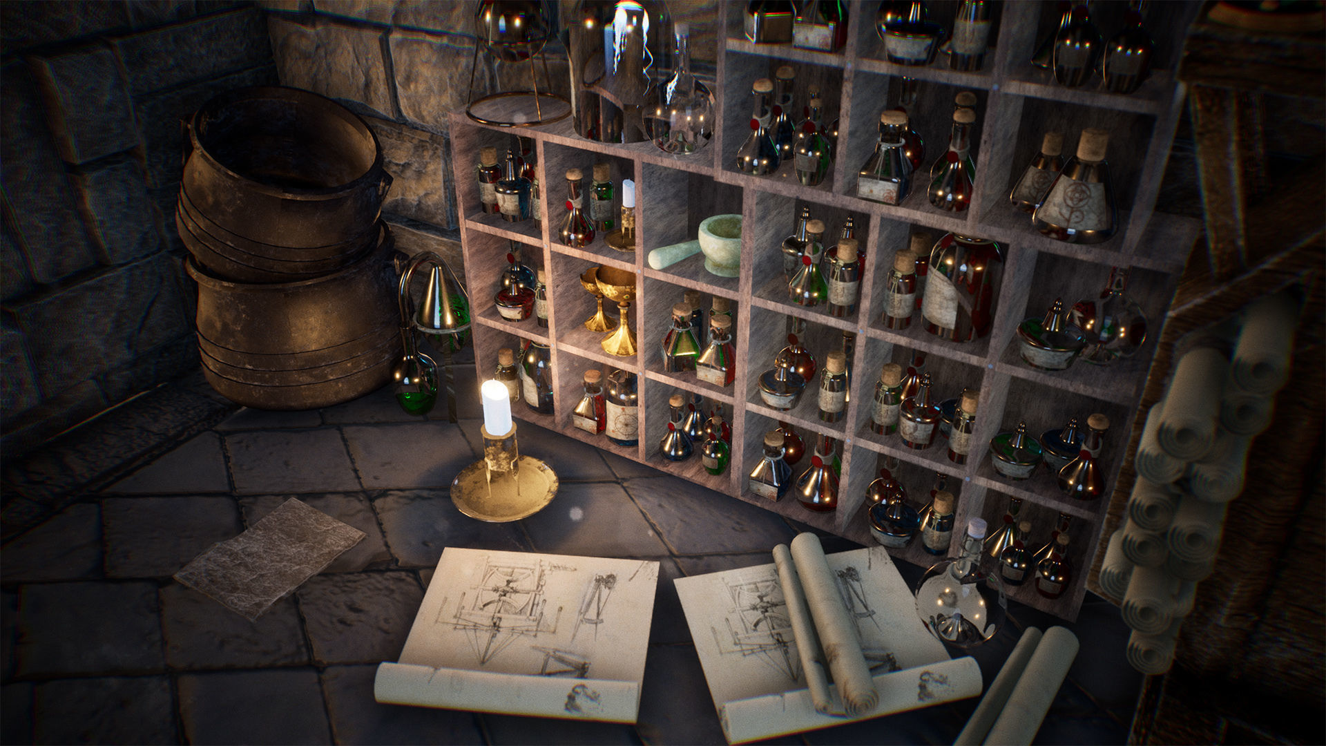 3D model Potion Master 45 Assets VR / AR / low-poly | CGTrader