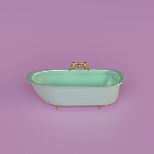 vintage bath free VR / AR / low-poly 3D model | CGTrader