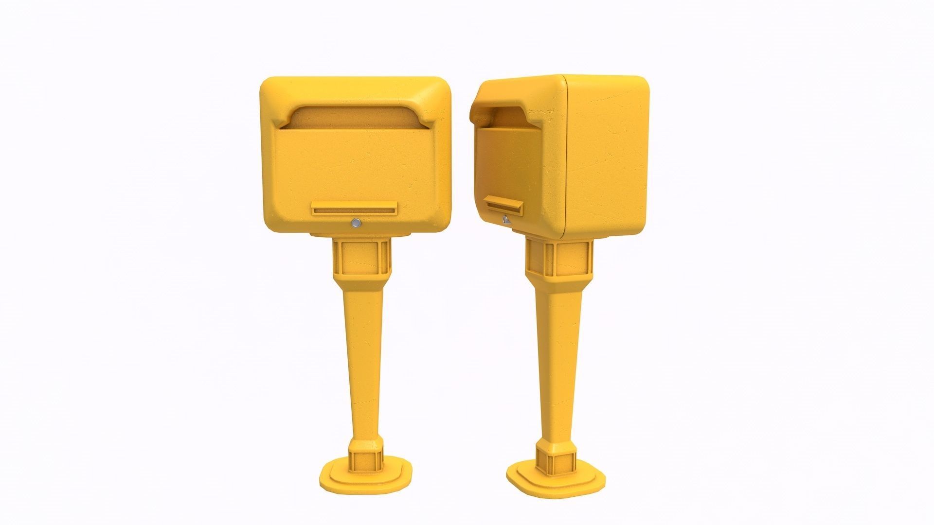 Metal Mailbox Post 3D model | CGTrader