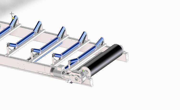 Modular trough conveyor 1200 width 3D model | CGTrader