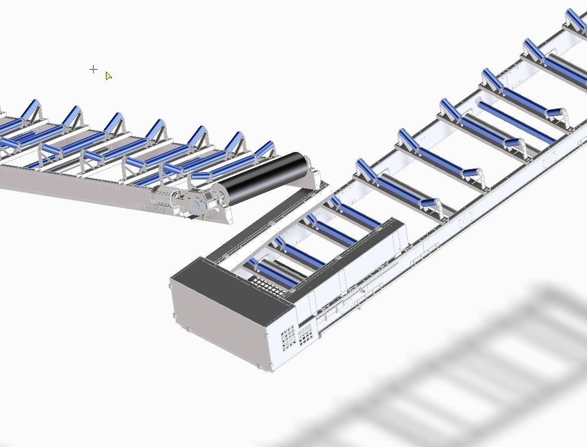 Modular trough conveyor 1200 width 3D model | CGTrader