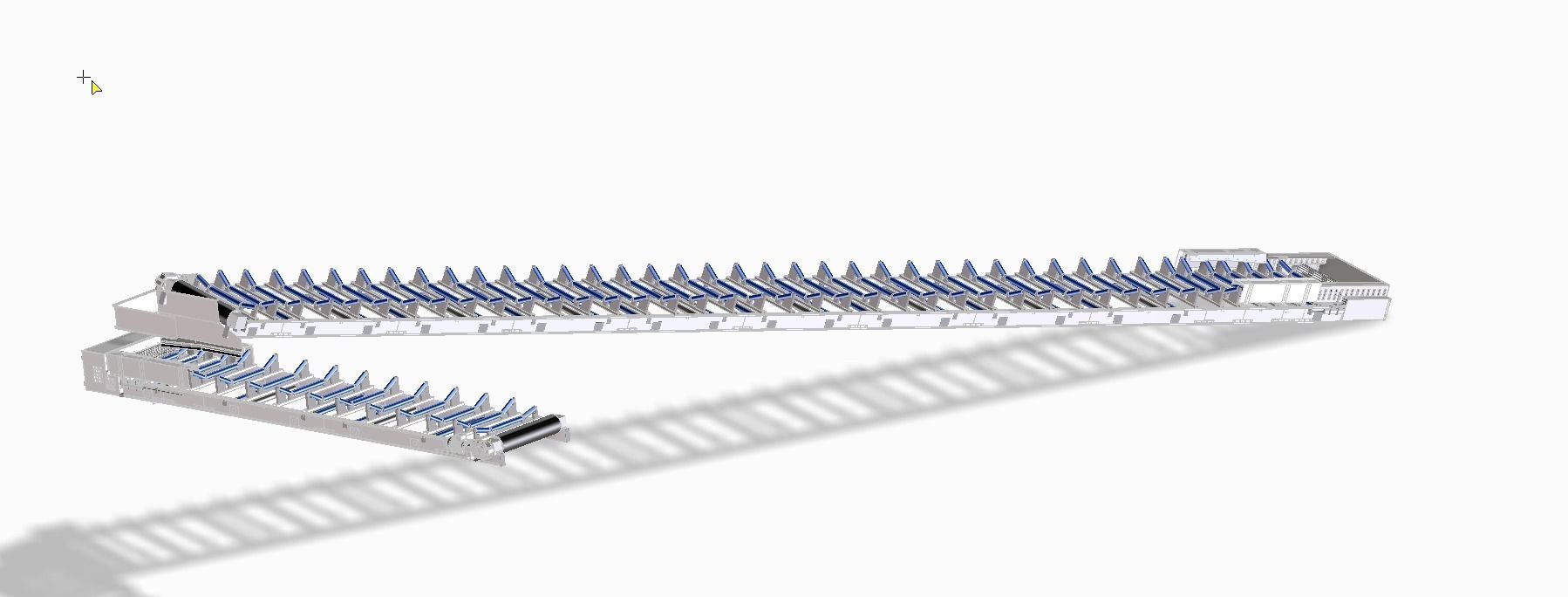 Modular trough conveyor 1200 width 3D model | CGTrader
