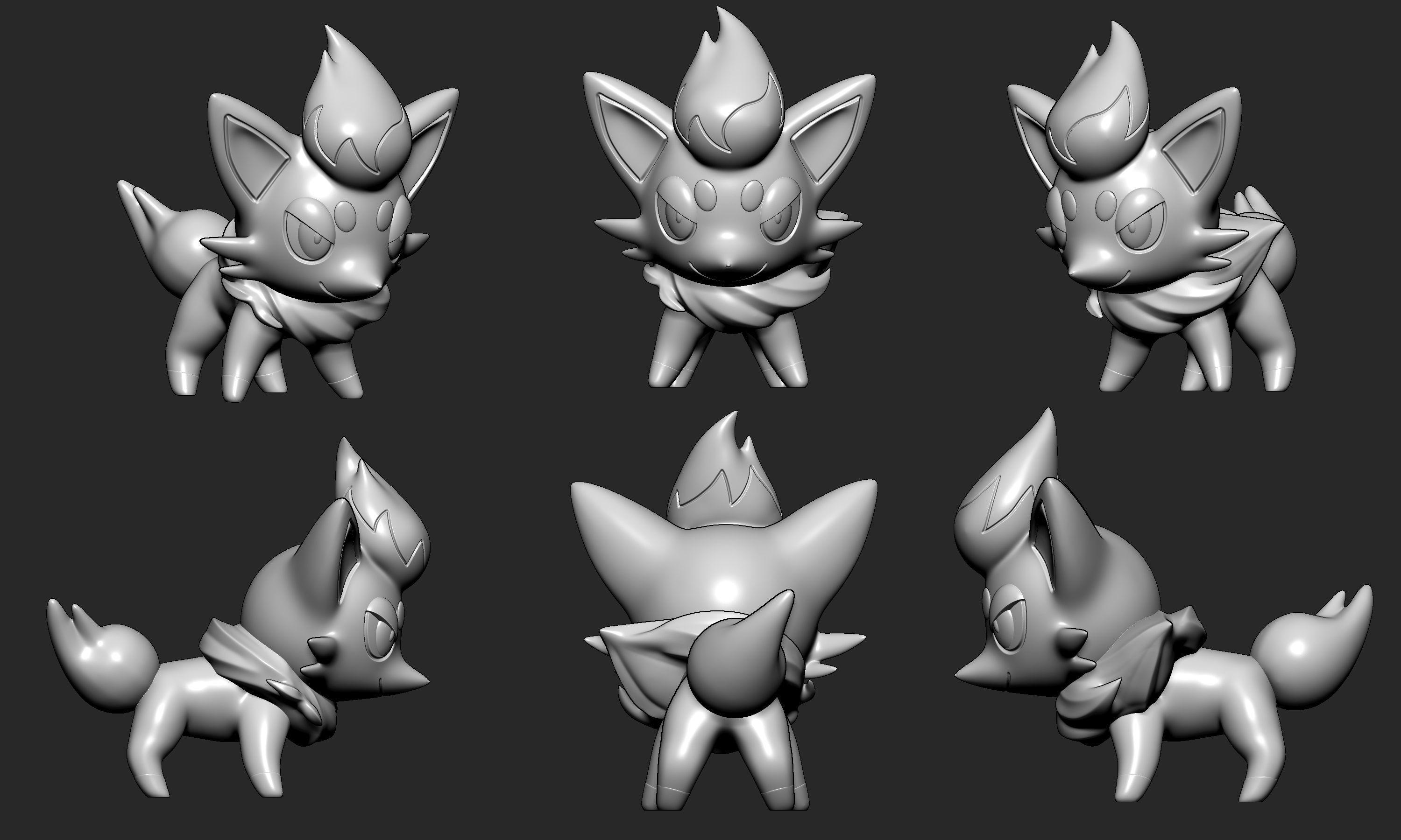 Pokemon - Zorua with 2 poses 3D model 3D printable | CGTrader