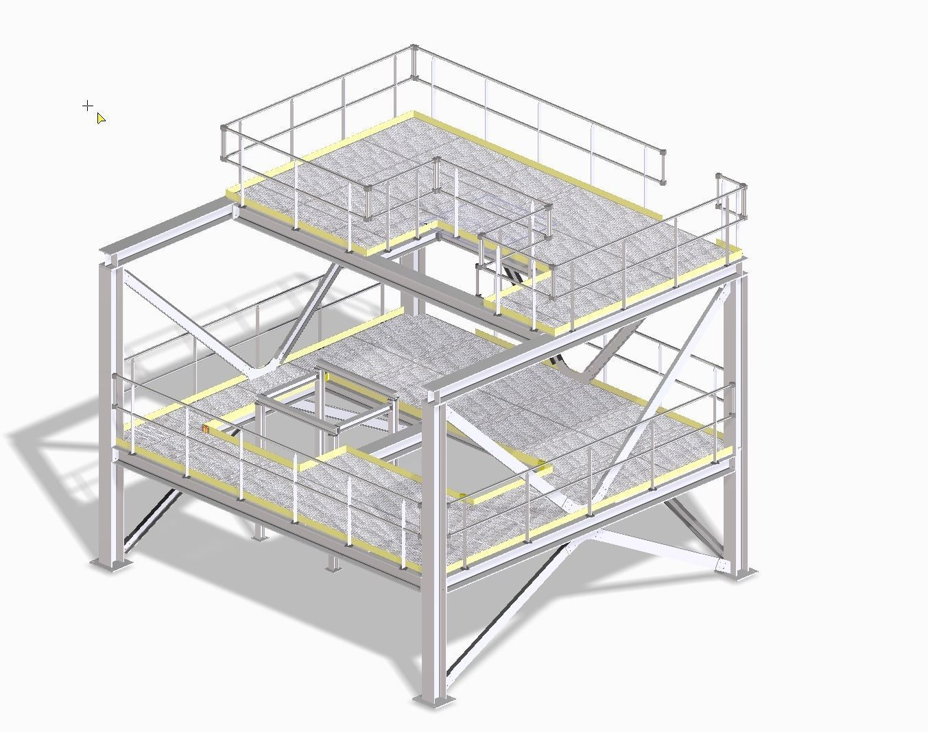 Steel machine platform 3D model | CGTrader