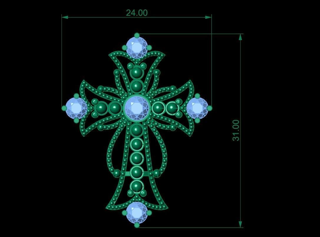 Gold Christian Cross 3d Print Model free 3D model 3D printable | CGTrader