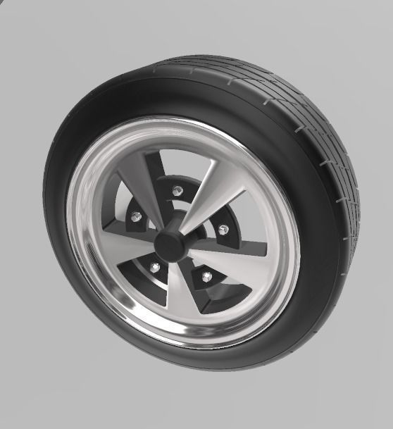 VW ESCARABAJO SCARA WHEELS WITH STRETCHED TIRES IN 2 SIZES 3D model 3D ...