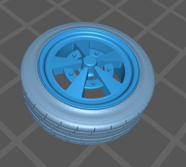 VW ESCARABAJO SCARA WHEELS WITH STRETCHED TIRES IN 2 SIZES 3D model 3D ...