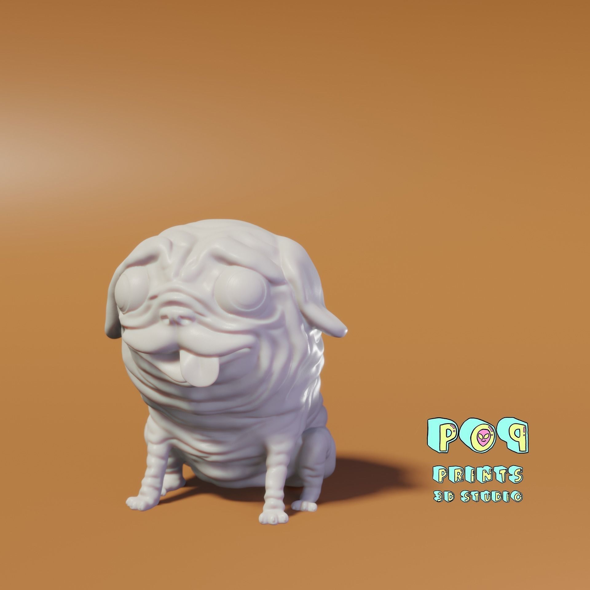 Puggy the Pug Dog 3D model | CGTrader