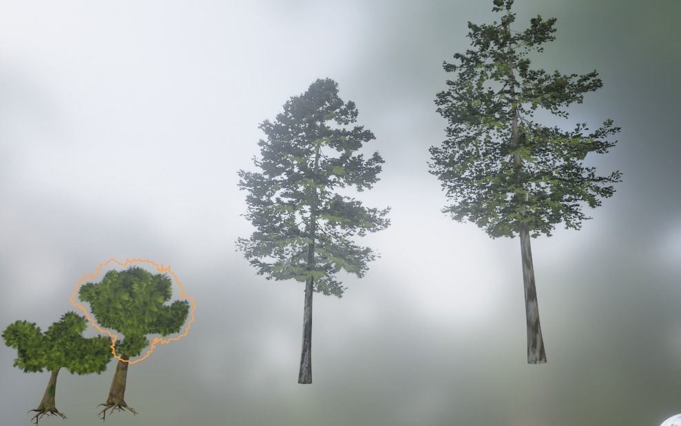 3D model Realistic Trees Pack of 2- each with 2 variants for games VR ...