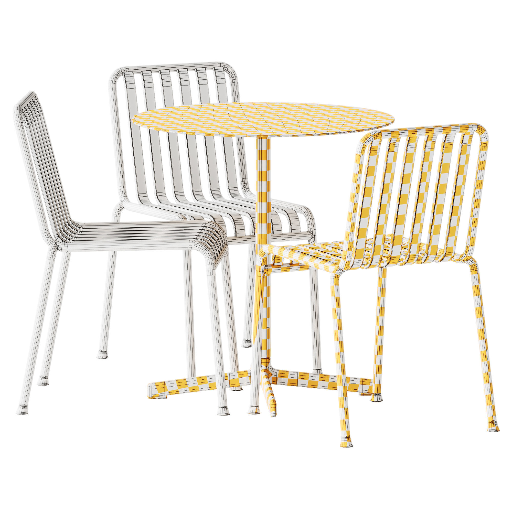 Hay Neu Round Table and Palissade Chair 3D model | CGTrader