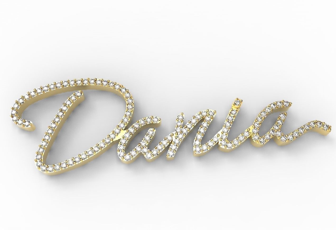 diana name plate 3D model 3D printable | CGTrader