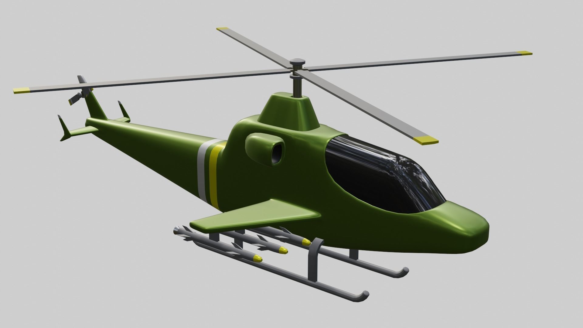 Combat Helicopter 3D model 3D printable | CGTrader