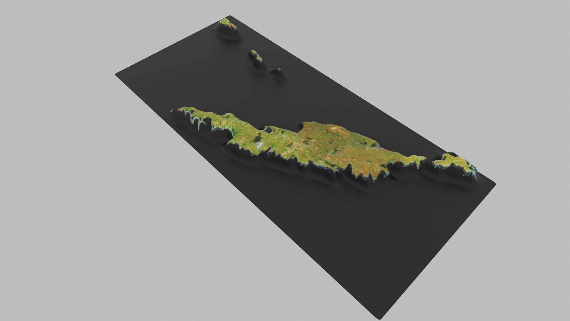 3D model Anguilla Map VR / AR / low-poly | CGTrader