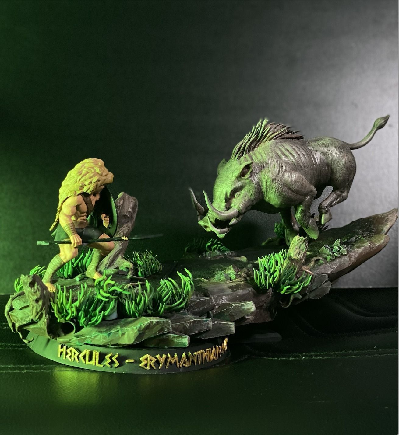 Hercules and Erymanthian Boar 3D model 3D printable | CGTrader