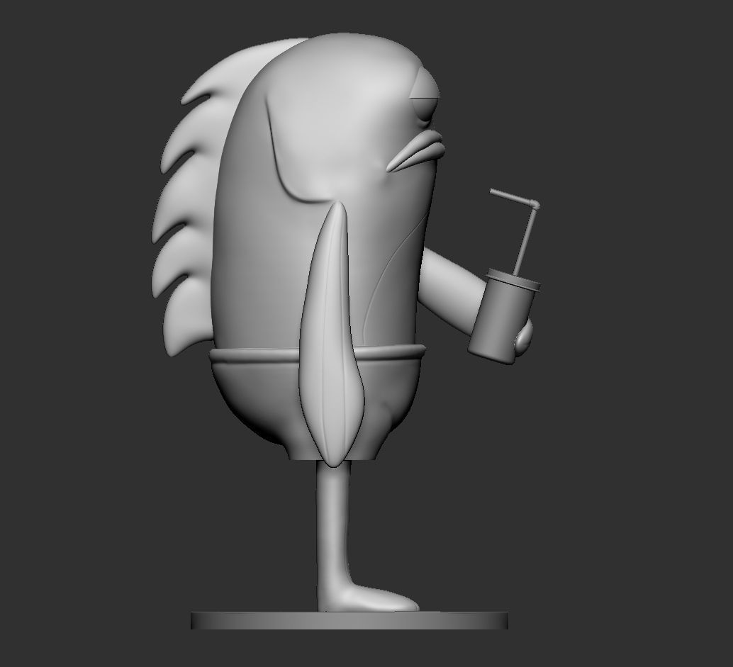 MEME PEZ PERCA BOB ESPONJA CON REFRESCO 3D model 3D printable | CGTrader