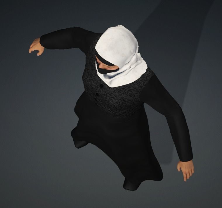 3D model MIRIAM - Standing Traditional Rigged Muslim Woman VR / AR ...