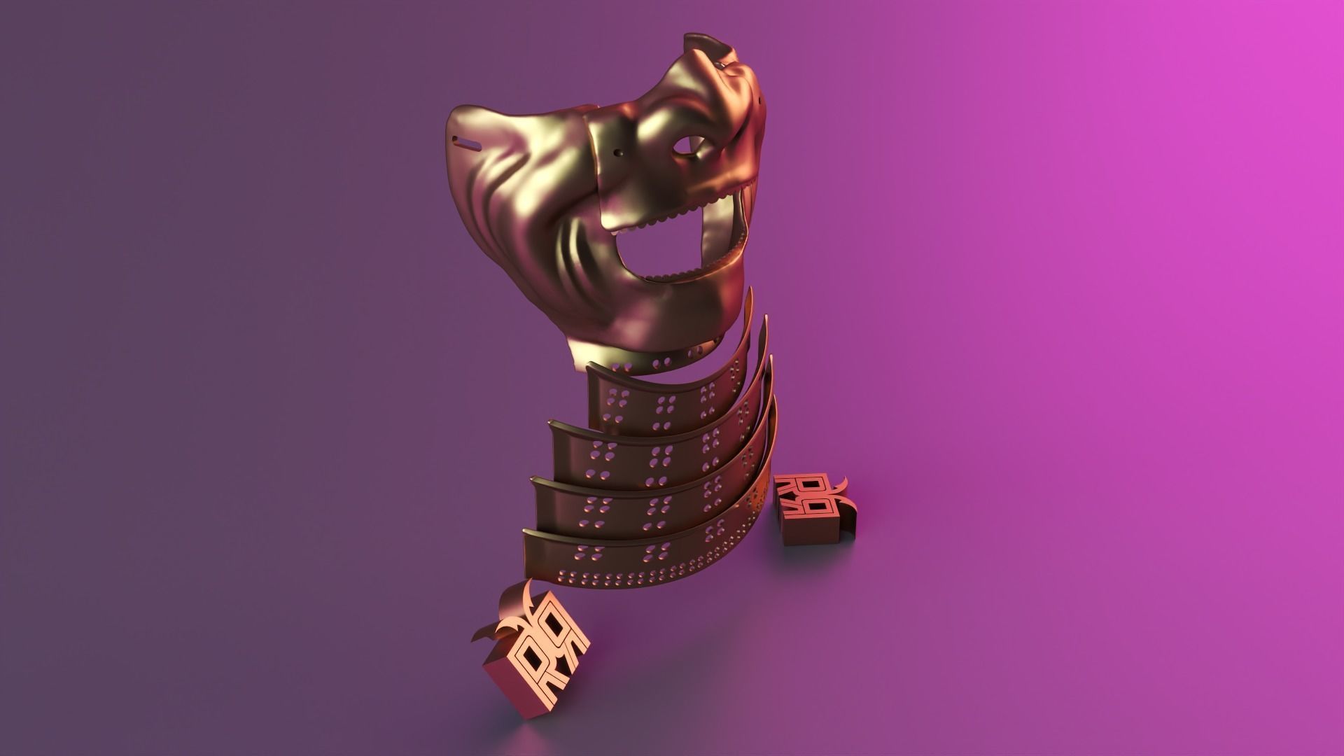 MEMPO MASK SAMURAI 3D model 3D printable | CGTrader