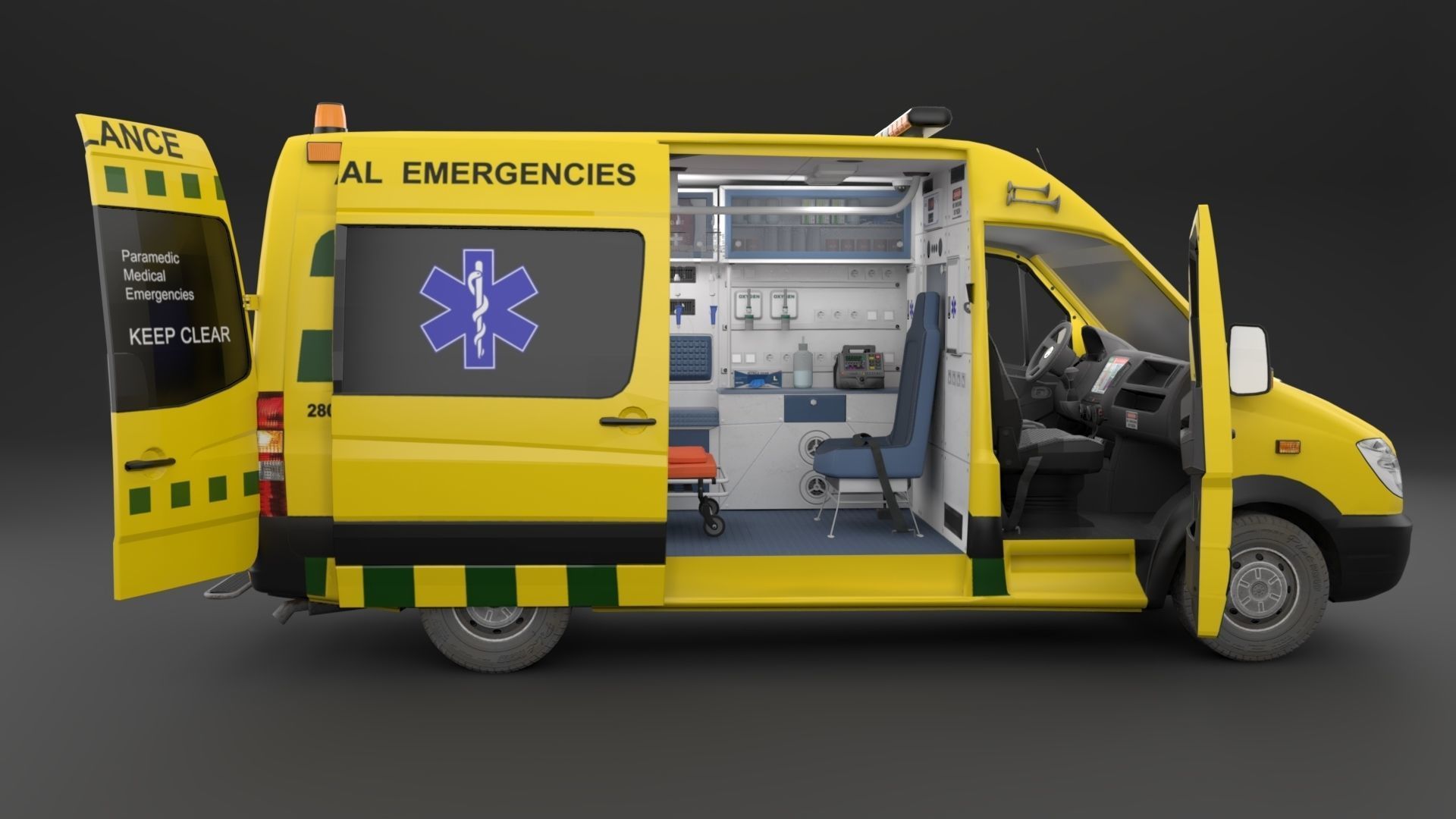 3D model Ambulance Rigged VR / AR / low-poly | CGTrader