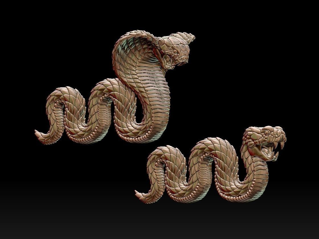 snakes 3D model 3D printable | CGTrader