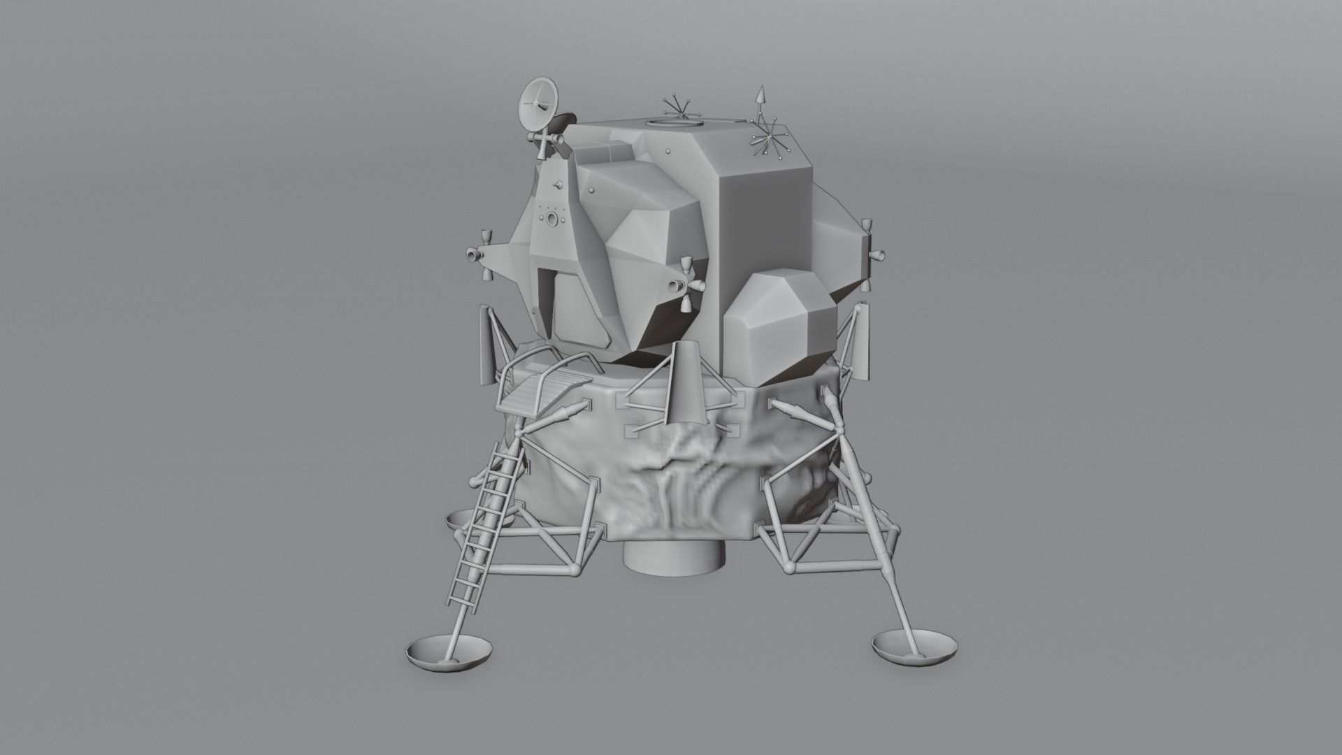 Lunar Lander 4K and 2K Textures 3D model | CGTrader