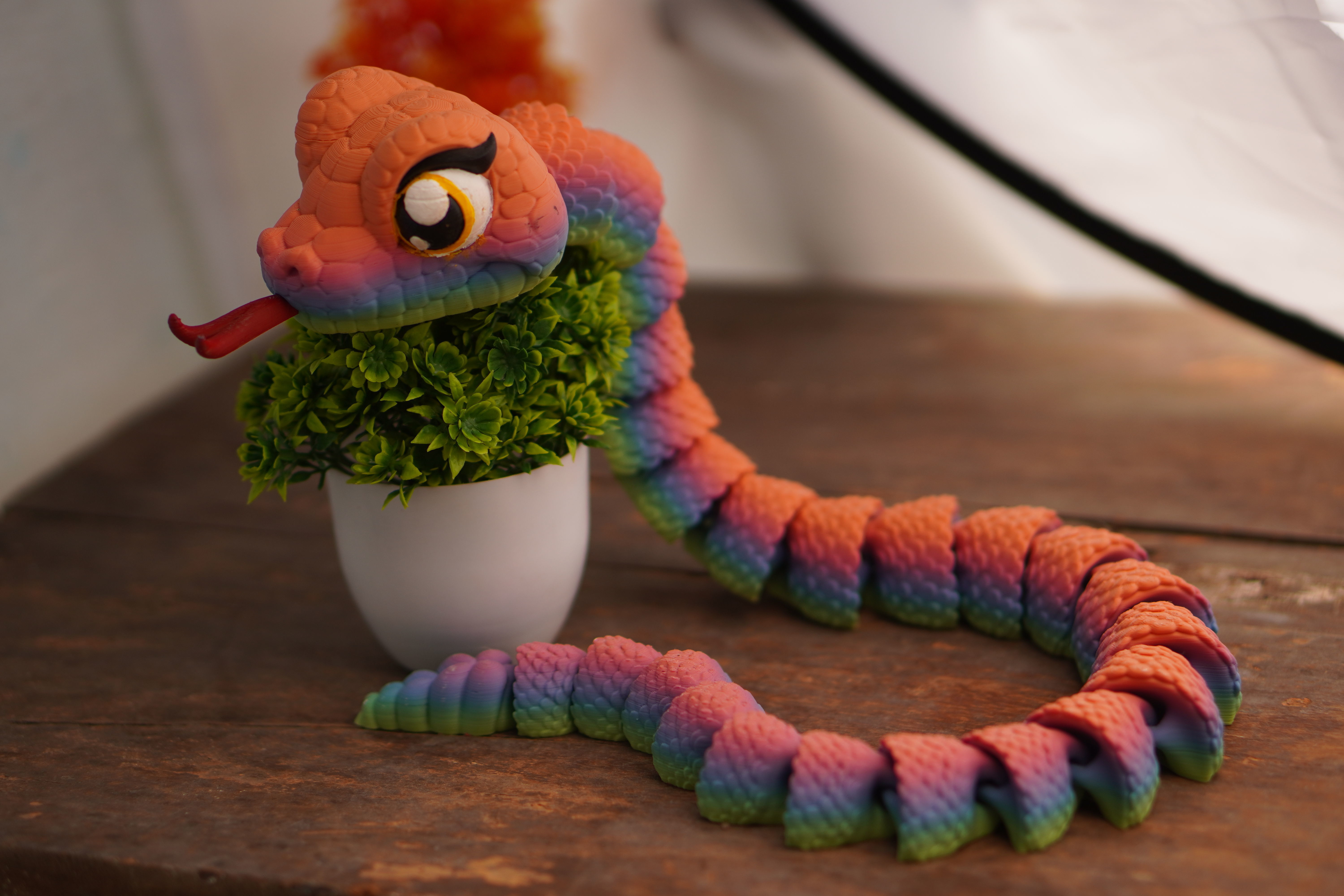CUTE FLEXI SNAKE ARTICULATED 3D model 3D printable | CGTrader