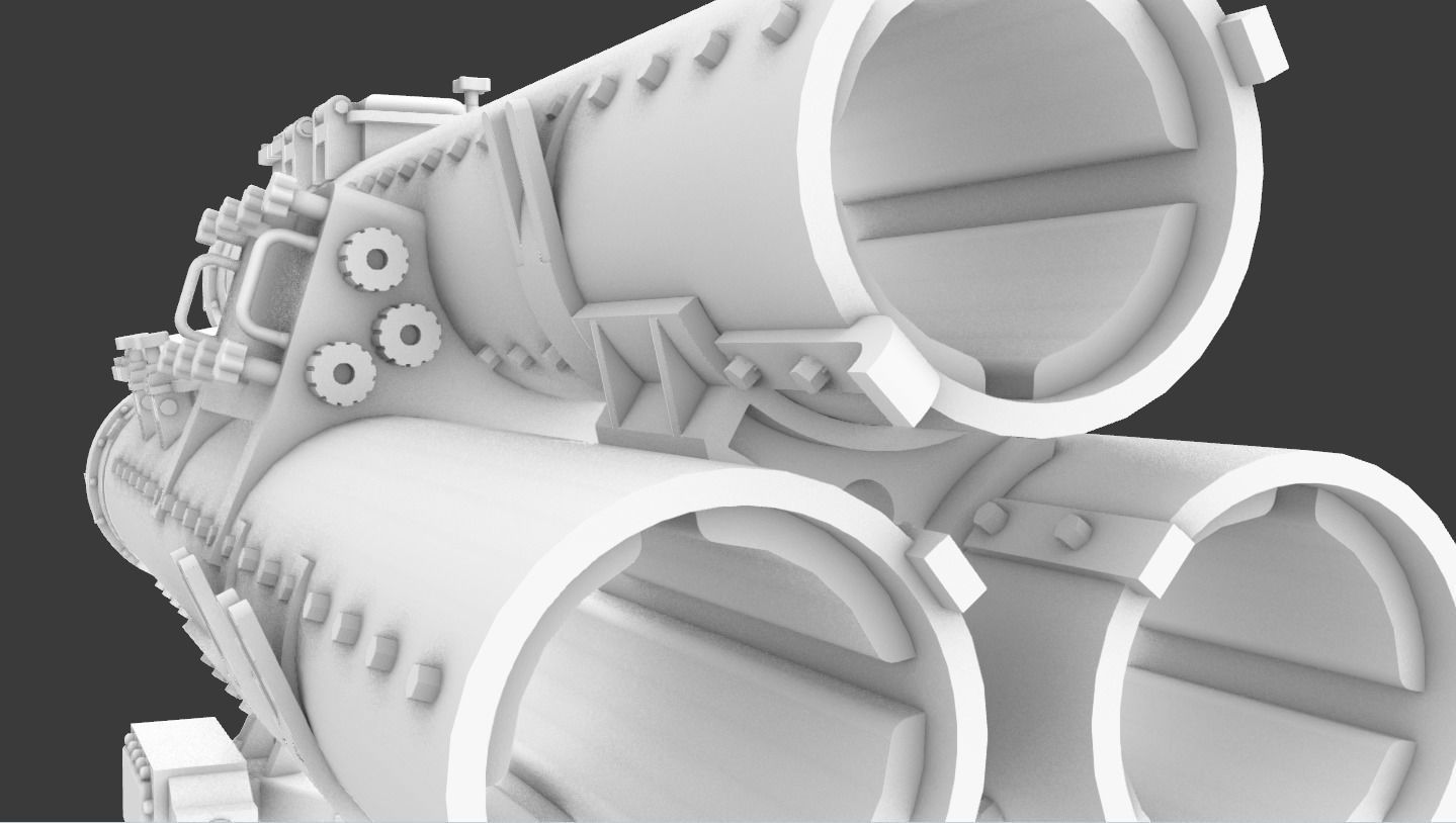 PM Mark 32 Surface Vessel Torpedo Tubes 3D model 3D printable | CGTrader