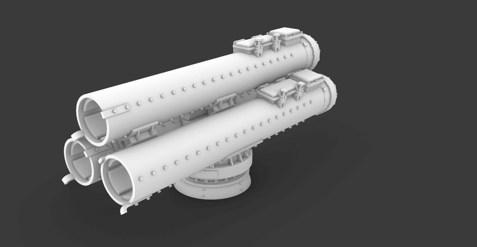 PM Mark 32 Surface Vessel Torpedo Tubes 3D model 3D printable | CGTrader