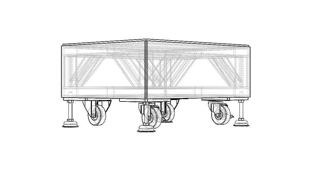 Platform Trolley Base Only 3D model rigged | CGTrader