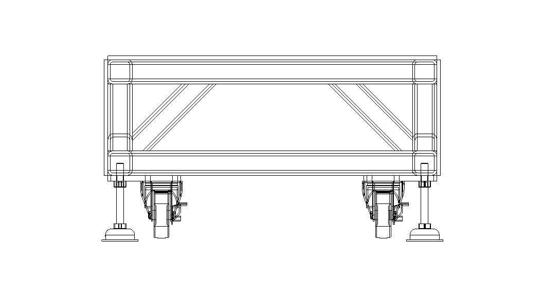 Platform Trolley Base Only 3D model rigged | CGTrader