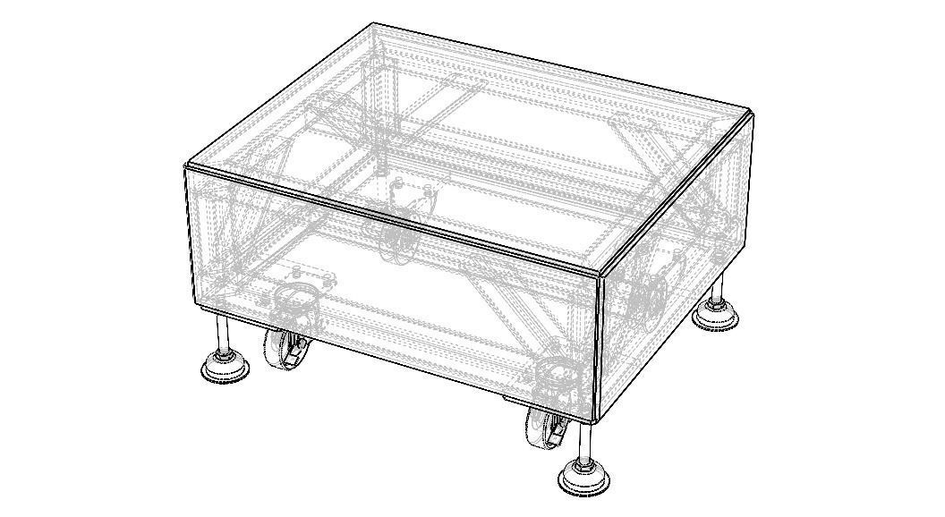 Platform Trolley Base Only 3D model rigged | CGTrader