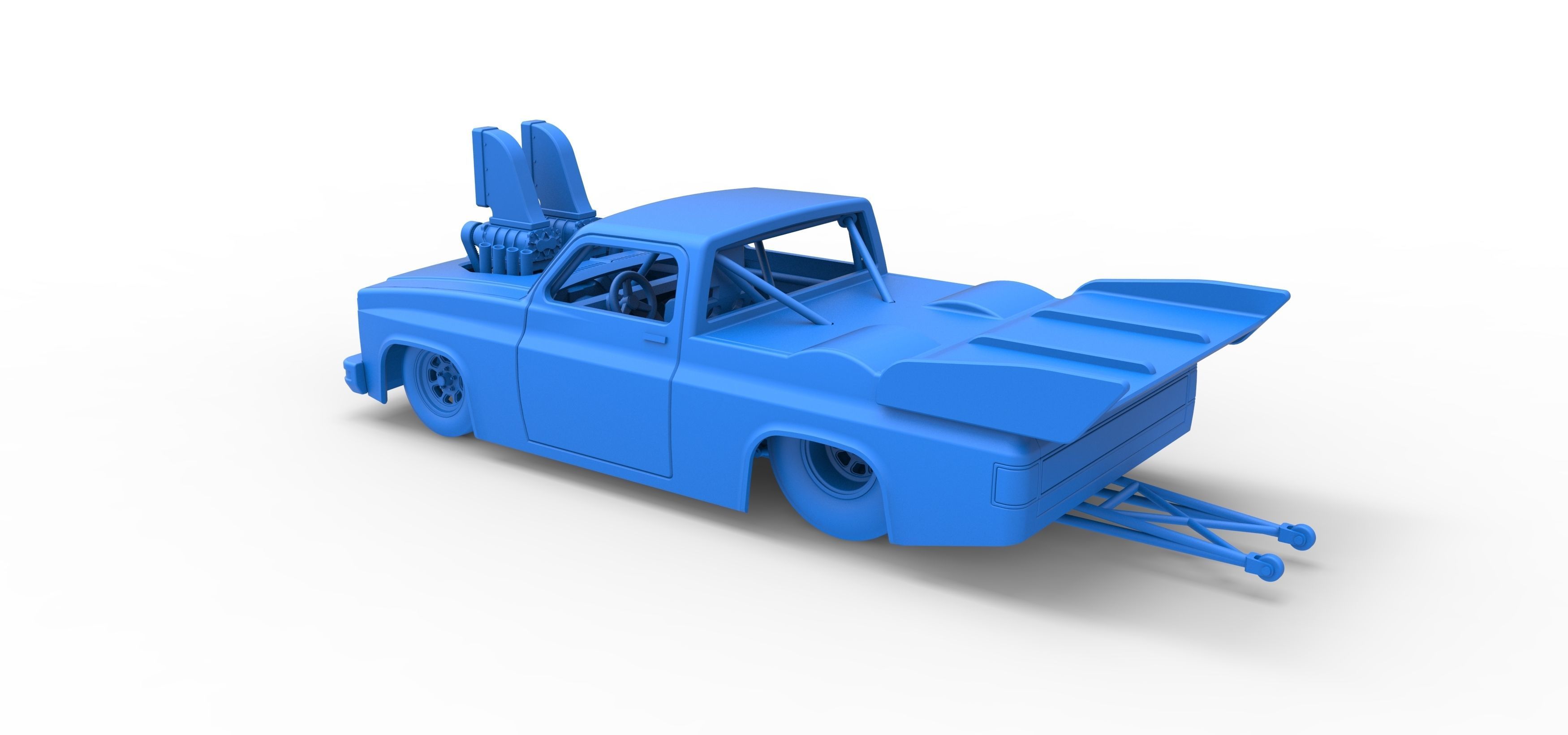 Dragster truck Scale 1 to 25 3D model 3D printable | CGTrader