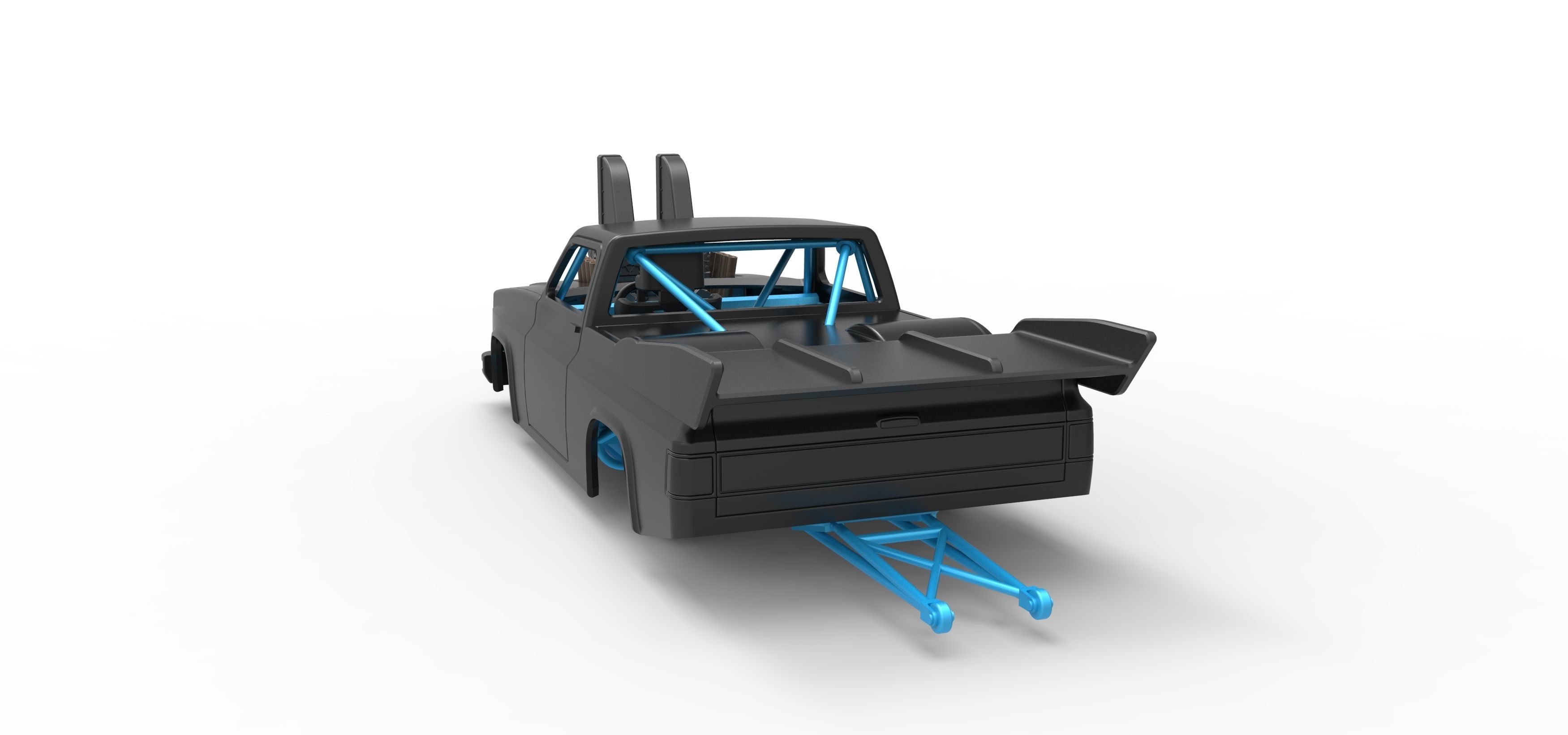 Dragster truck Scale 1 to 25 3D model 3D printable | CGTrader