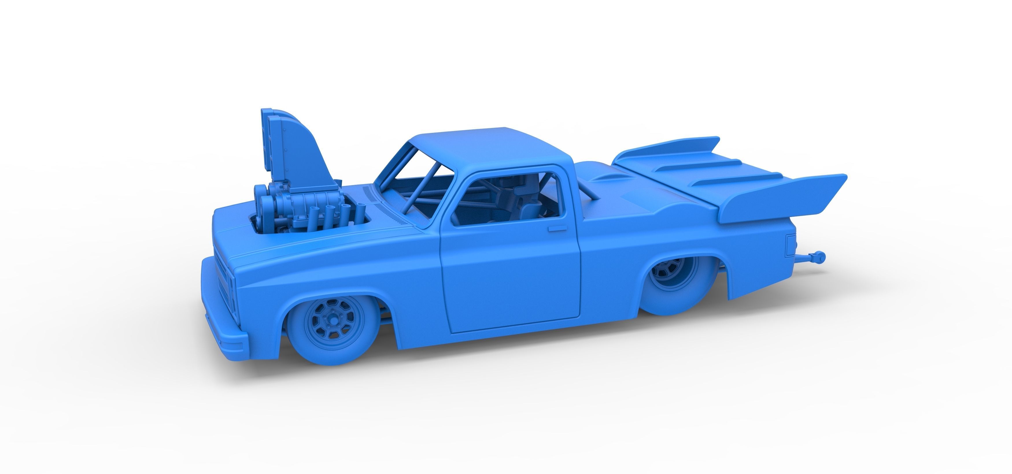 Dragster truck Scale 1 to 25 3D model 3D printable | CGTrader