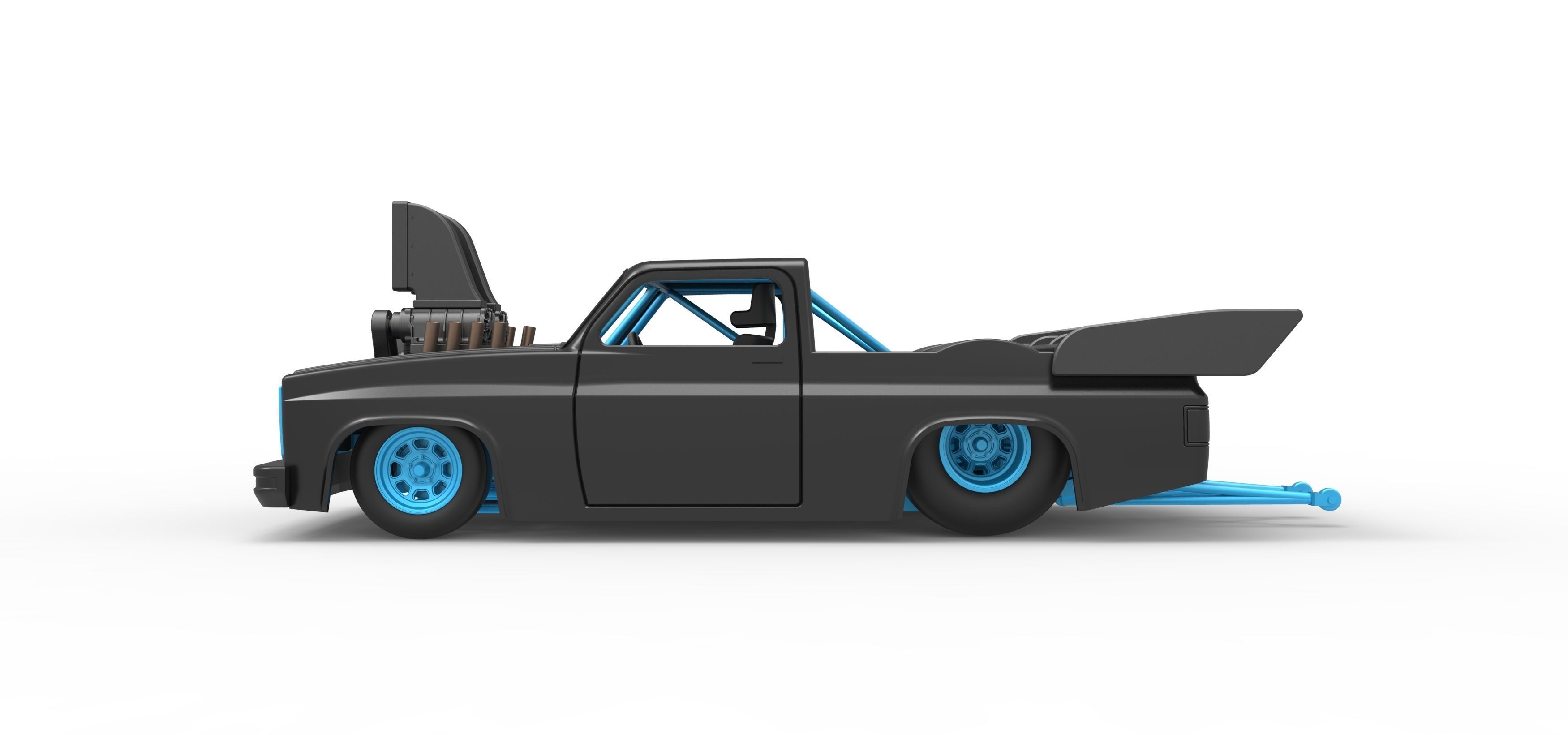 Dragster truck Scale 1 to 25 3D model 3D printable | CGTrader