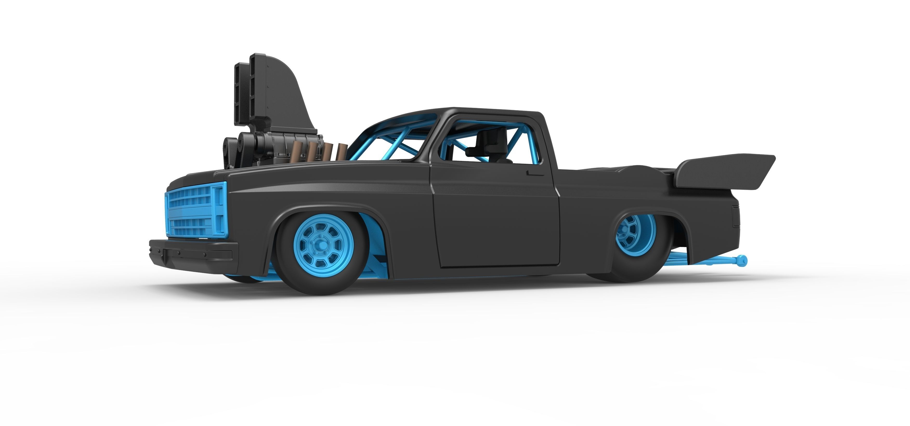 Dragster truck Scale 1 to 25 3D model 3D printable | CGTrader