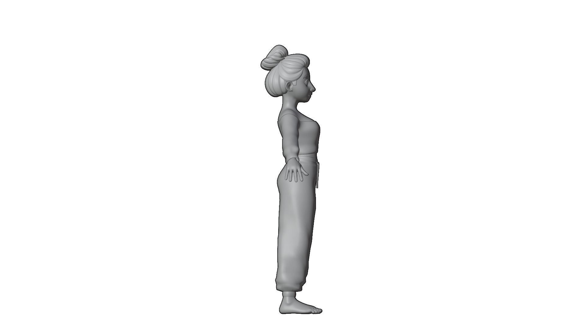 Chloe Girl Cartoon Character 3D model rigged | CGTrader