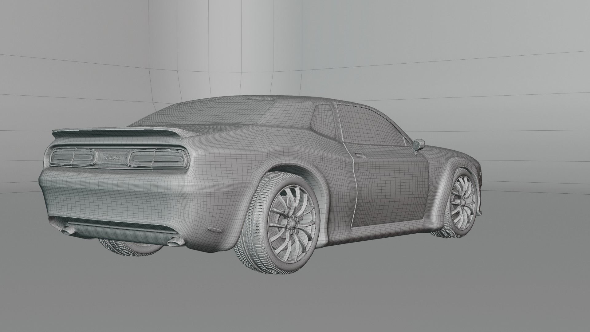 Dodge Challenger Hellcat Car 3d model 3D model rigged | CGTrader